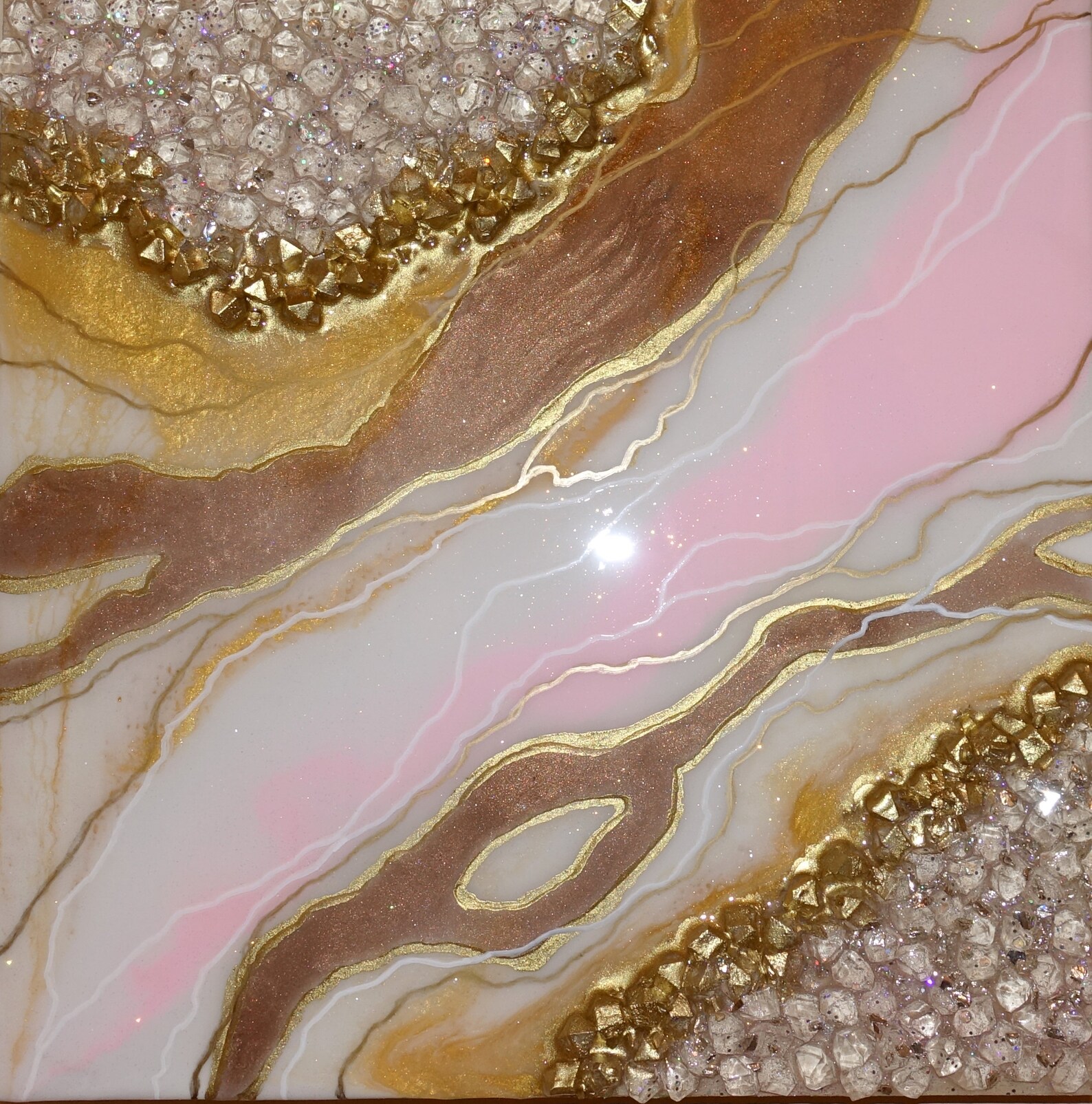 Rose Gold Geode, Classic Home Decor, Wall Art, Wall Decor, Wall ...