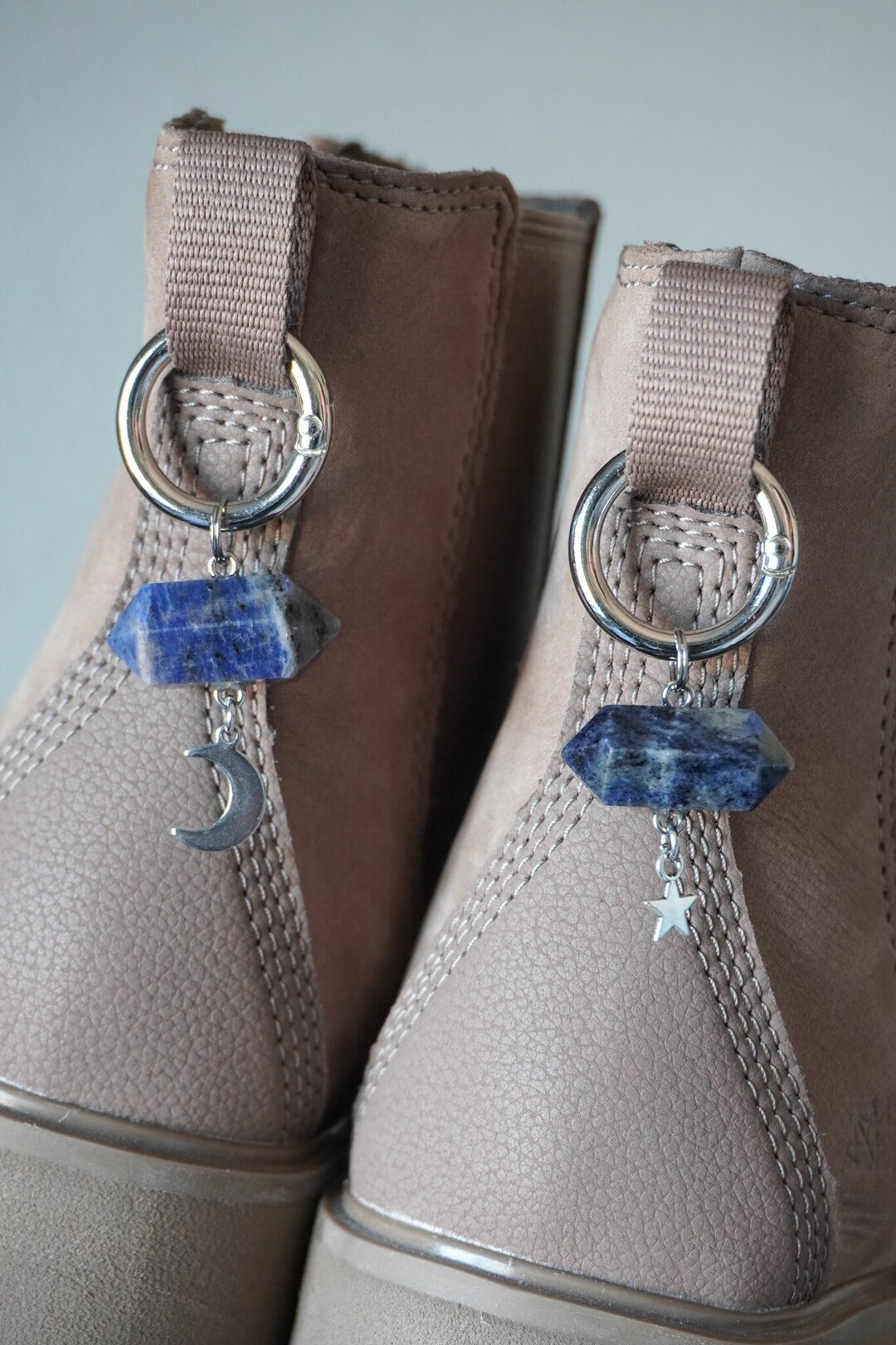 ONE Sodalite Crystal Boot Charm, Pull Loop Charm, Shoe and Bag Charms ...