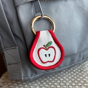 Red Apple Accessory | Patch Keychain, Bag Decoration, Pull Tab Charm - Etsy