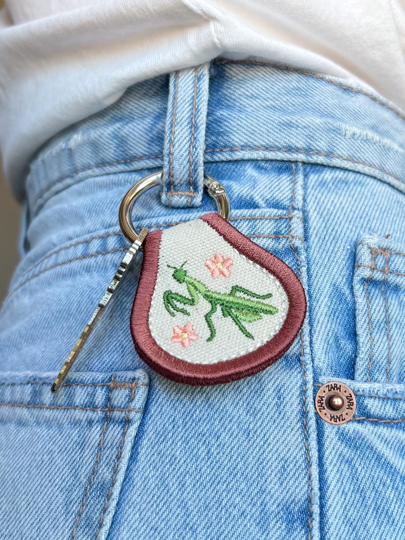 Praying Mantis Accessory | Patch Keychain, Bag Decoration, Pull Tab Charm - Etsy