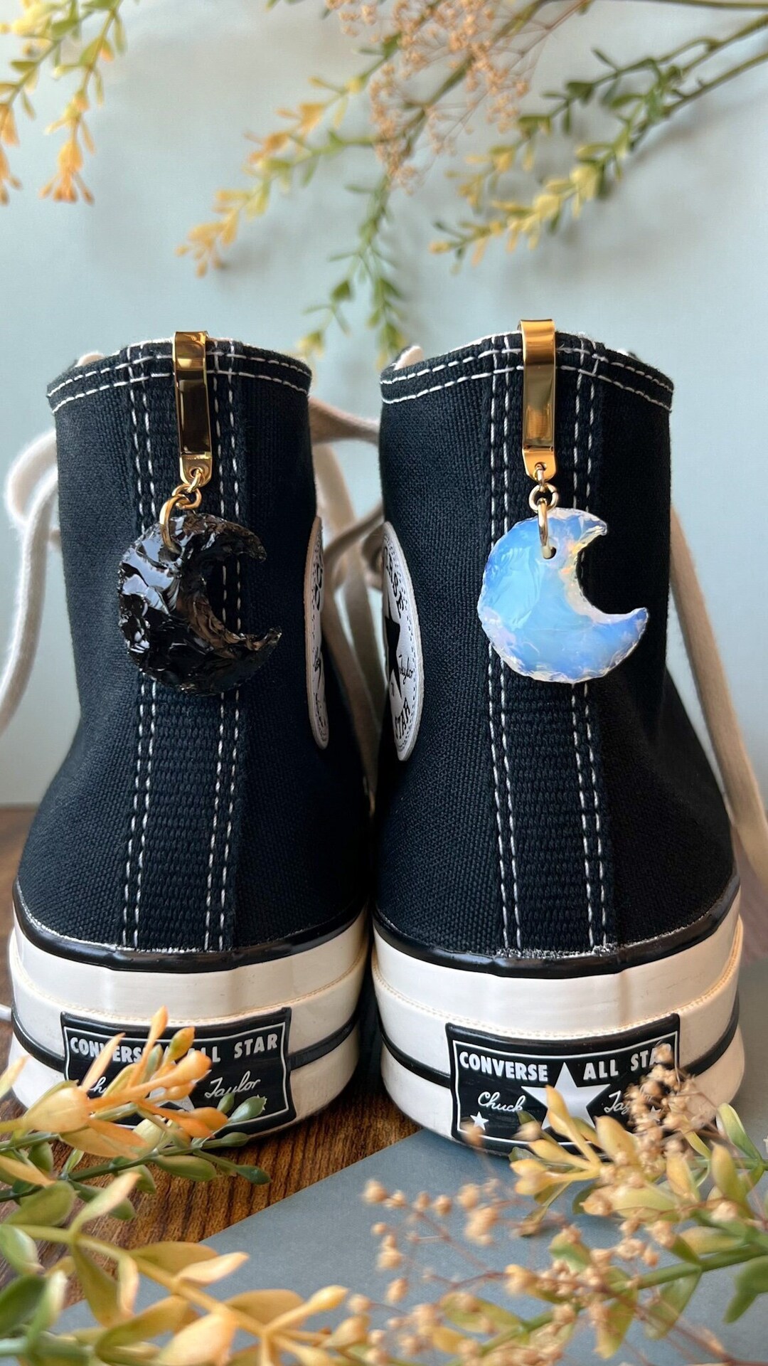 ONE Mini Crescent Crystal Moon Shoe Accessory, Back of Shoe Charm, High ...