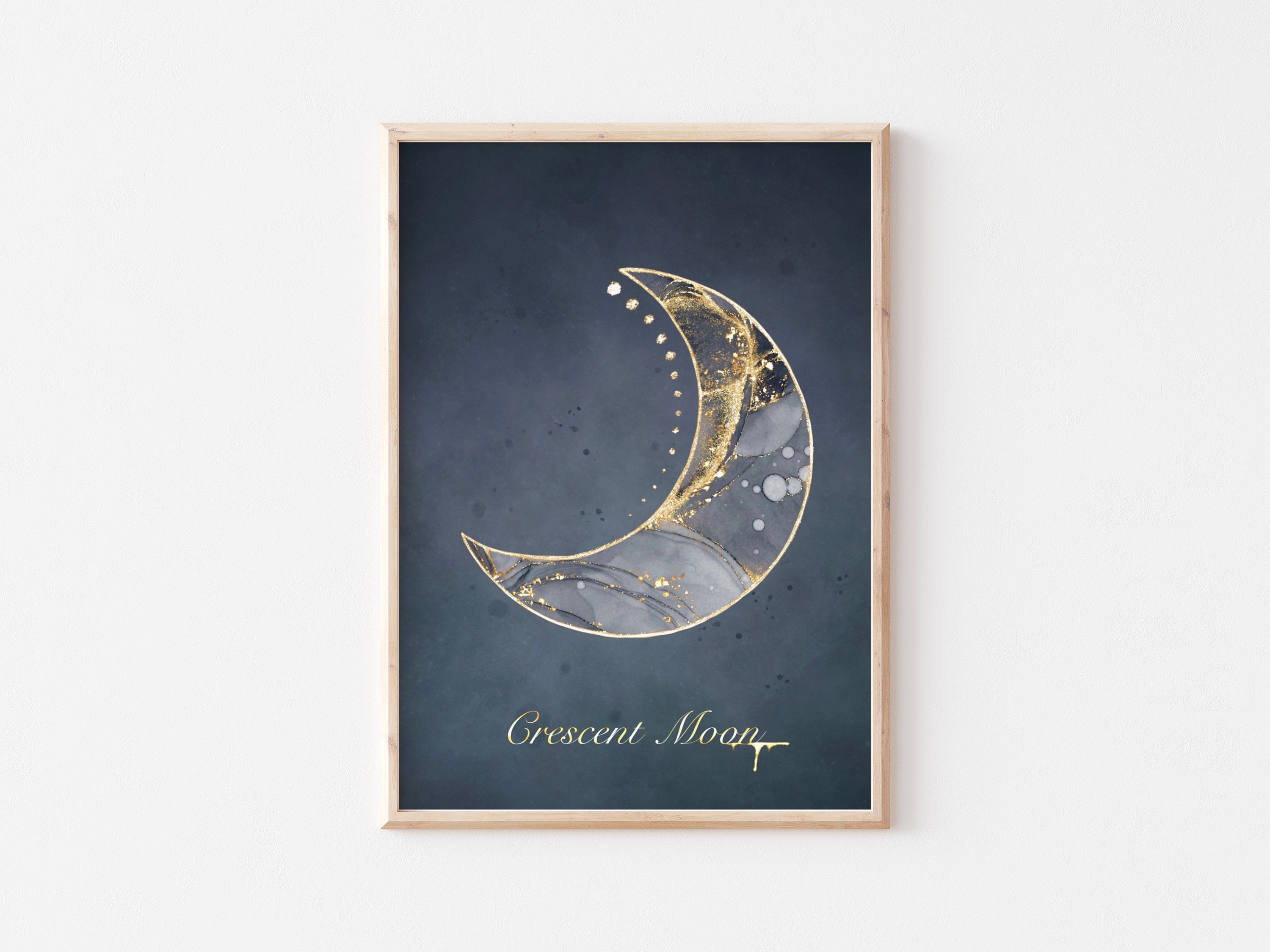 Abstract Crescent Moon