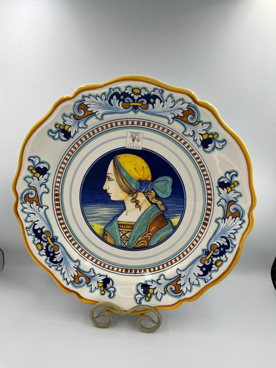 Italian Platter by Ceramica Nova Deruta ~ Women Profile Portrait ...