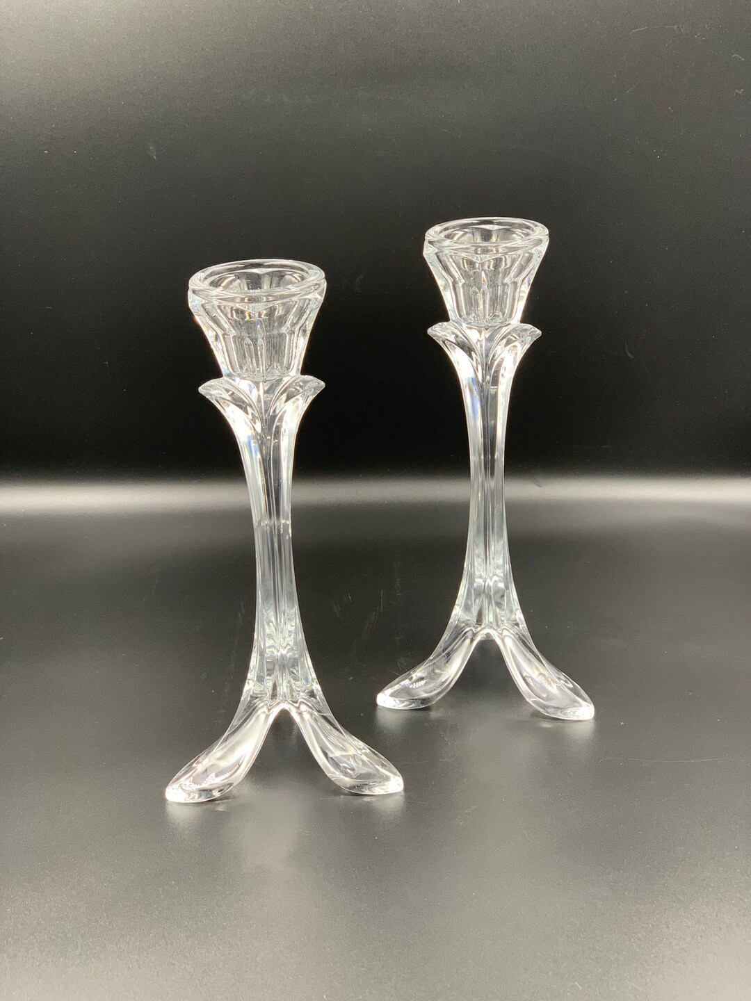 Vintage French Genuine Lead Crystal 24% PBO Candlesticks Bandol by ...