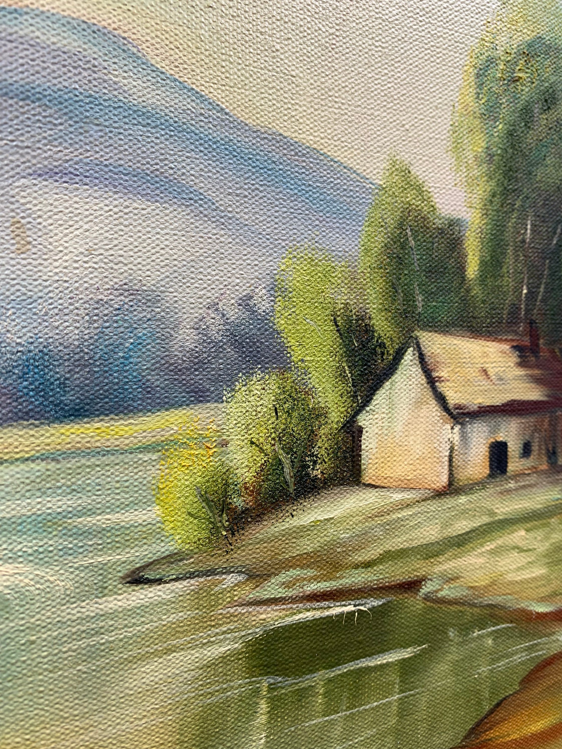 Country Landscape Acrylic Painting Framed by Kathy Pitts - Etsy