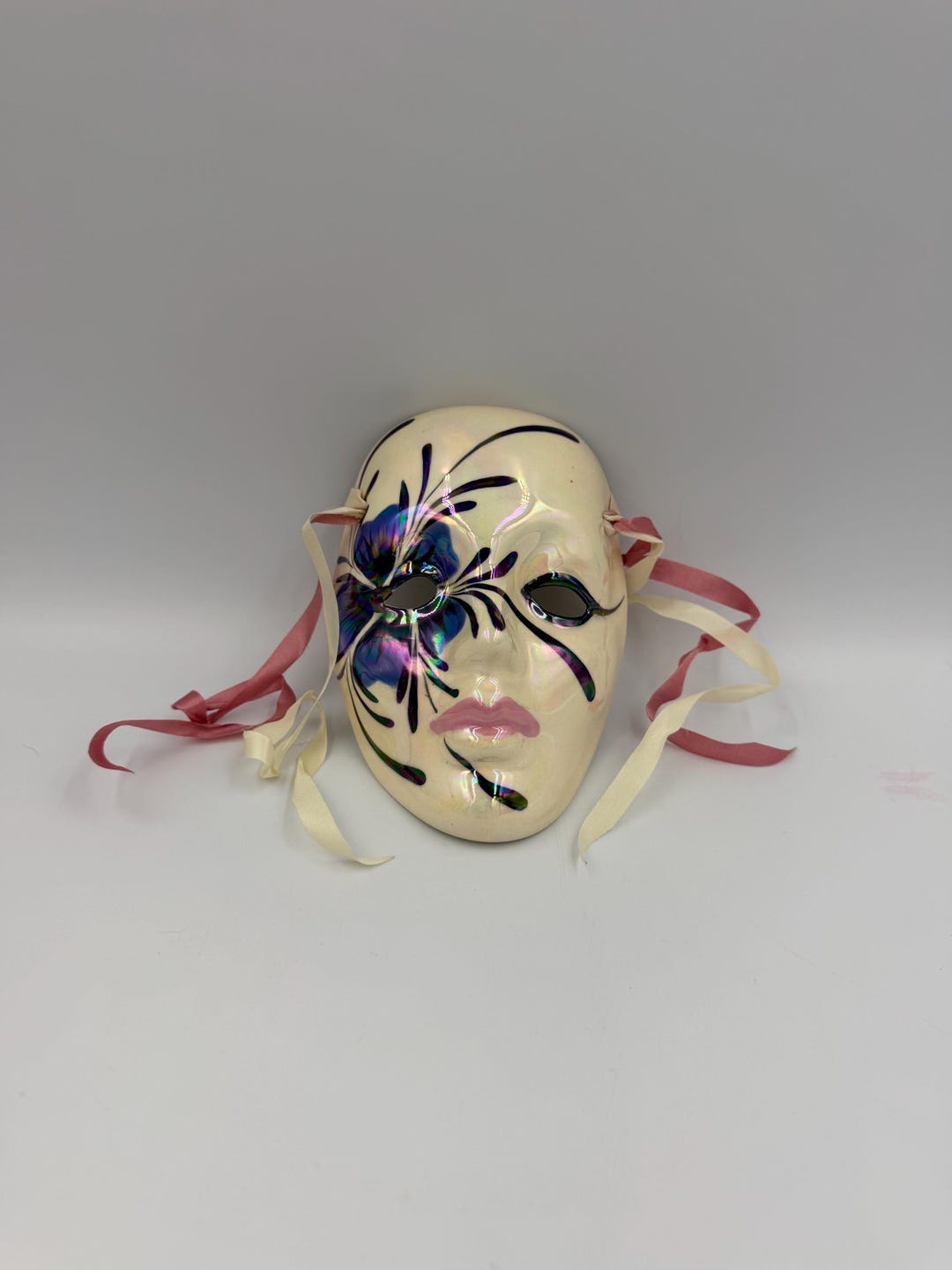 Vintage Art Deco Style of Porcelain Face Mask Wall Hanging Decor ...