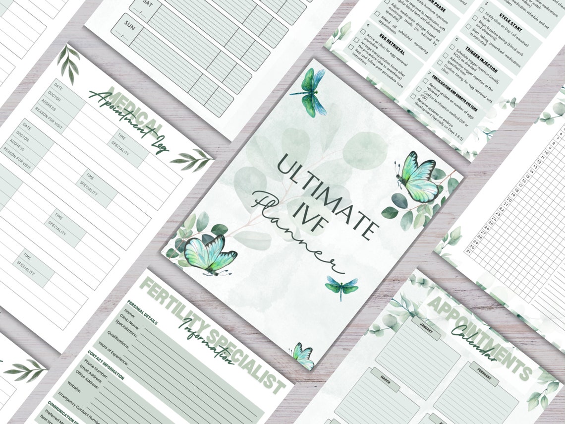 Ultimate IVF Planner Digital Printable PDF Comprehensive Fertility ...