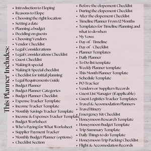 Your Ultimate Elopement Planner - 100 Pages Guide to Elope Micro ...