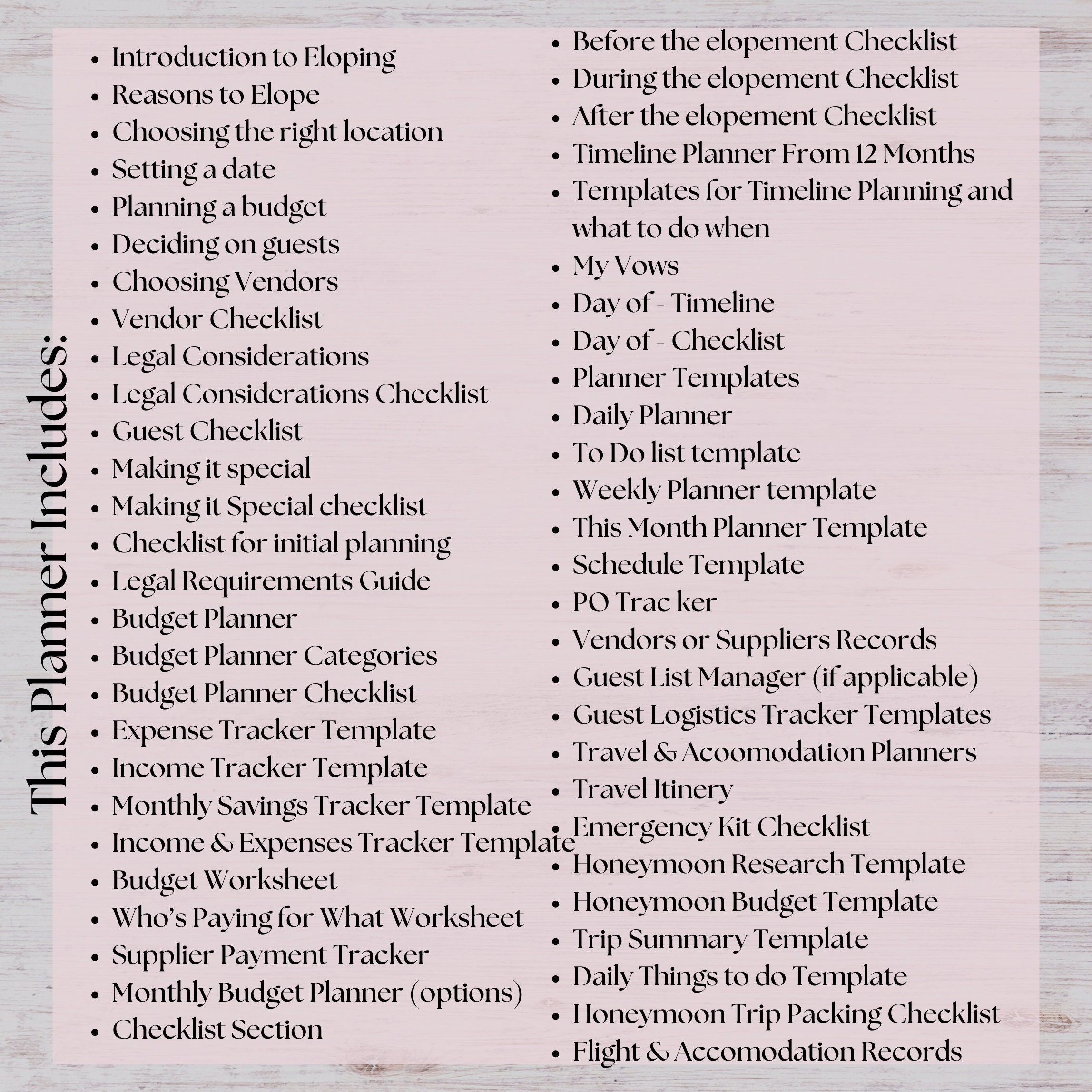 Your Ultimate Elopement Planner - 100 Pages Guide to Elope Micro ...