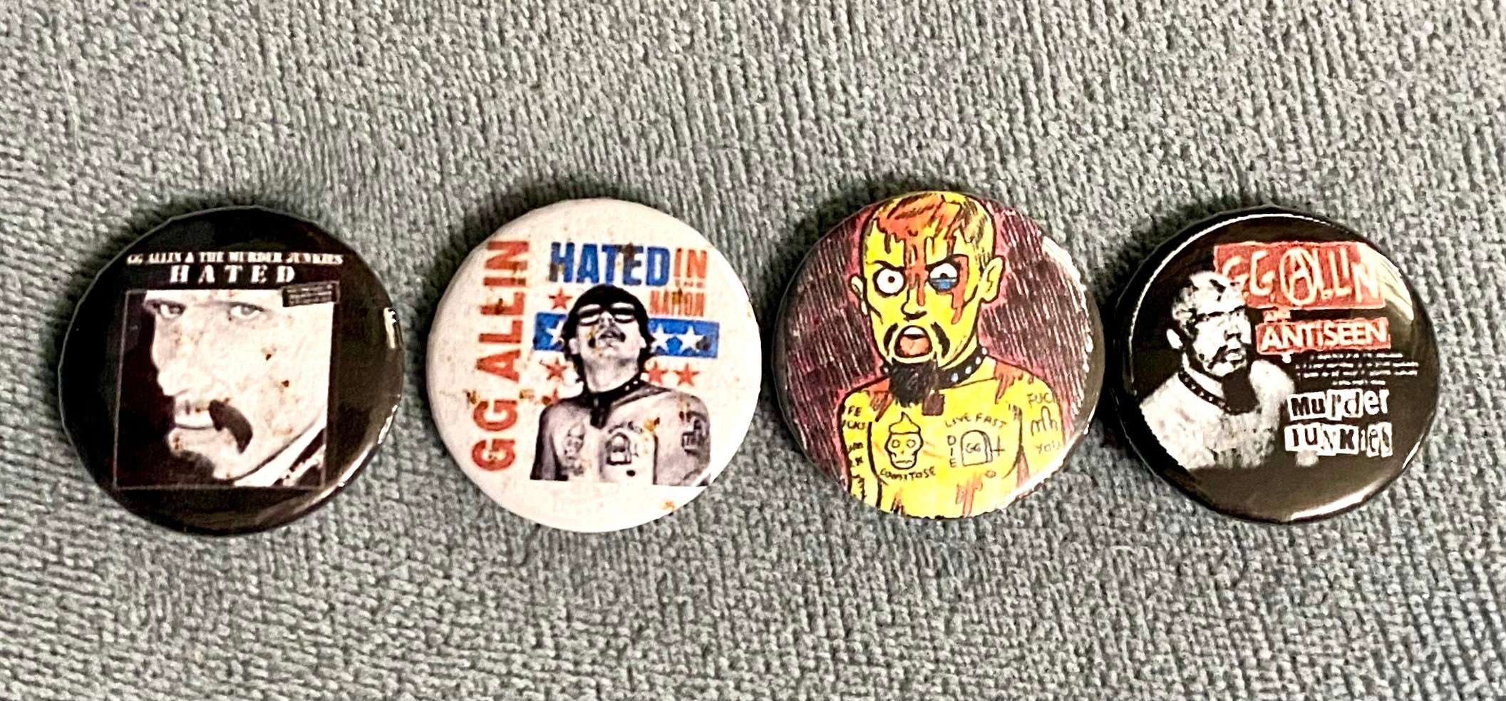GG Allin 4 Button Set - Etsy