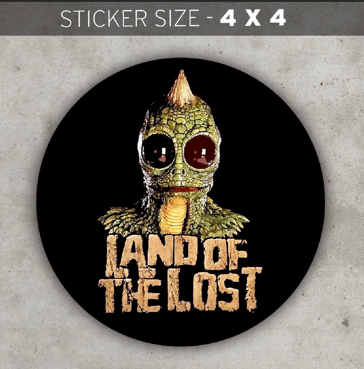 Land of the Lost Sleestak 4x4 Round Sticker - Etsy