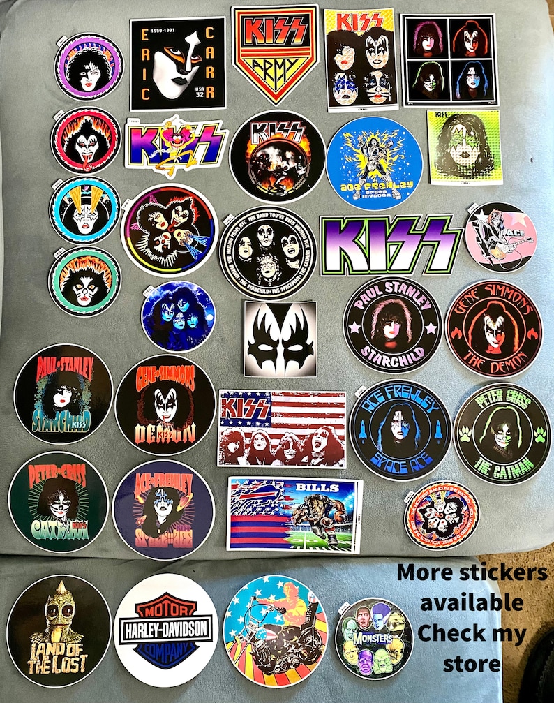5" X 3" KISS Sticker Flag Faces - Etsy