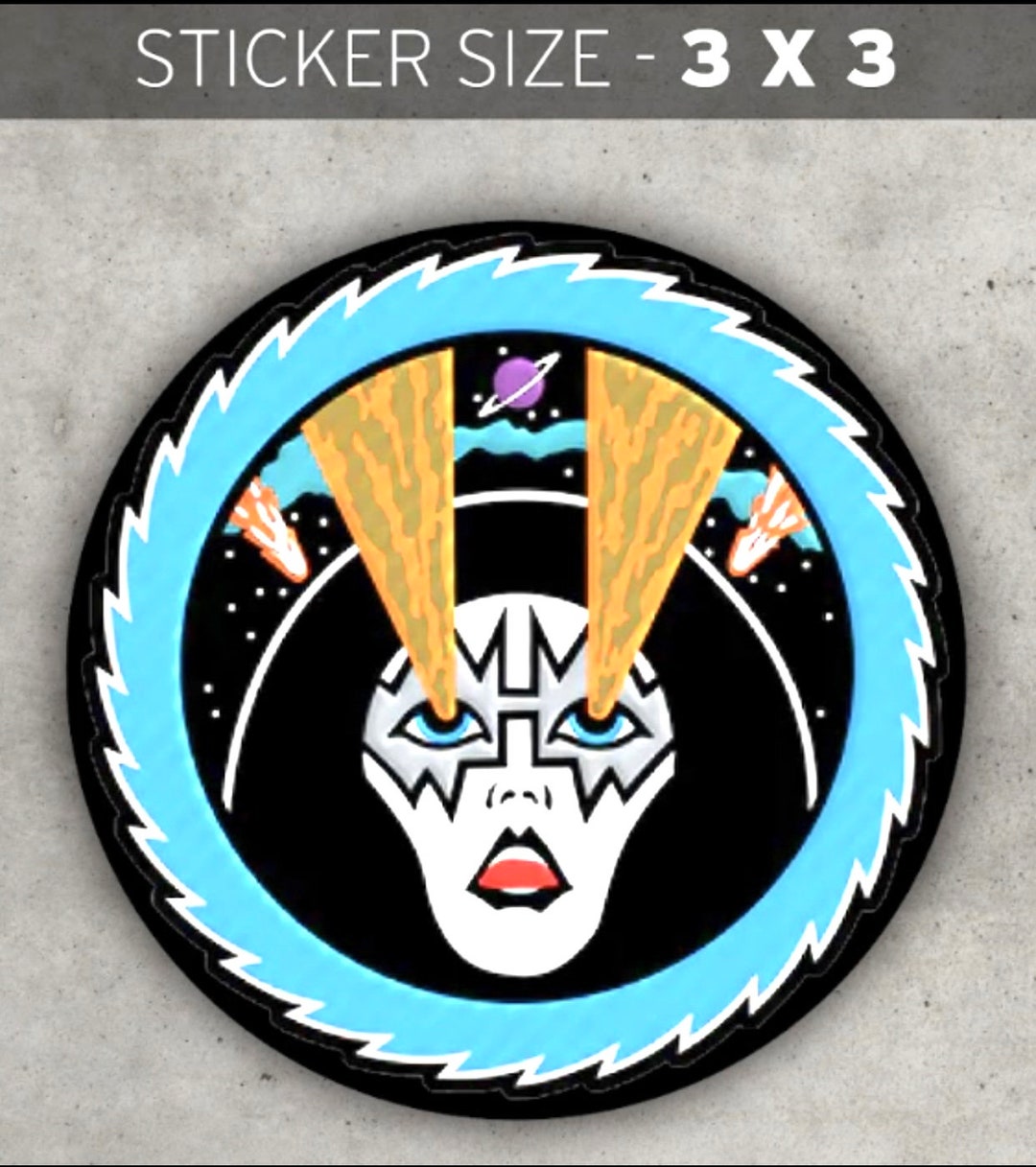 Ace Frehley 3”x3” Round Vinyl Sticker - Etsy