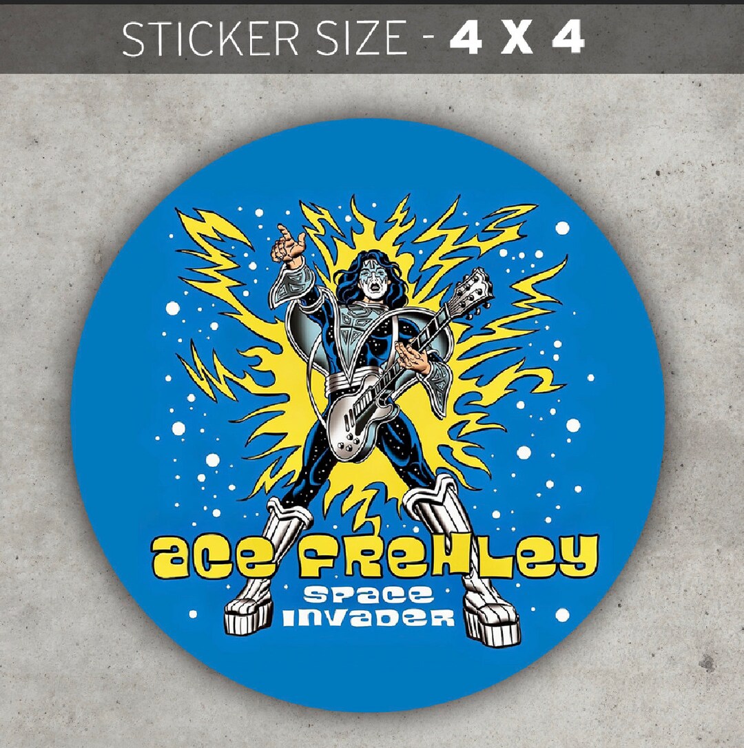 Ace Frehley Space Invader Sticker 4”x 4” - Etsy