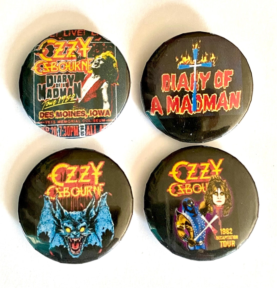 OZZY OSBOURNE - 4 Pack of 1.25” Buttons - Etsy