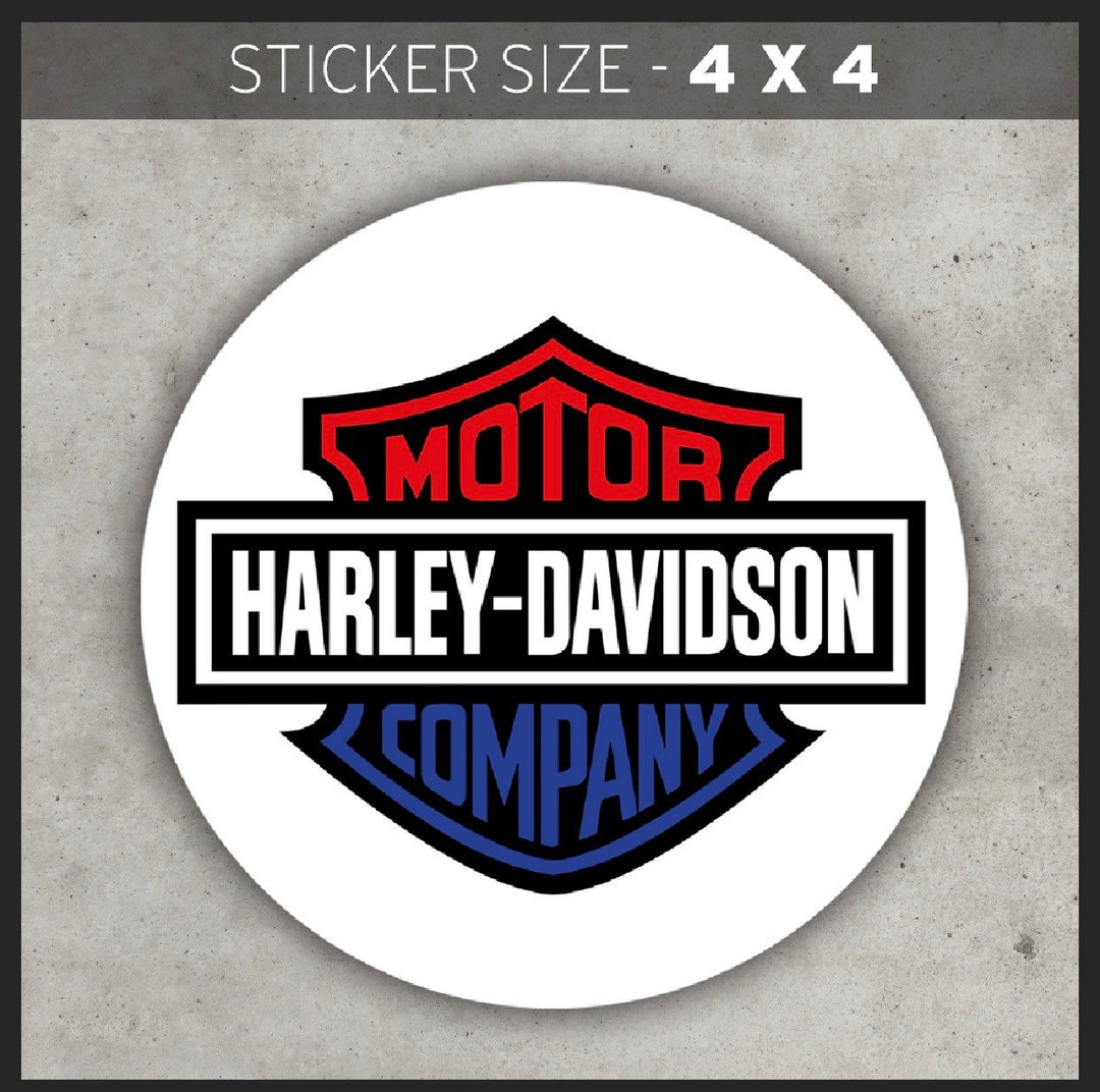 Harley Davidson 4” Round Vinyl Sticker! - Etsy