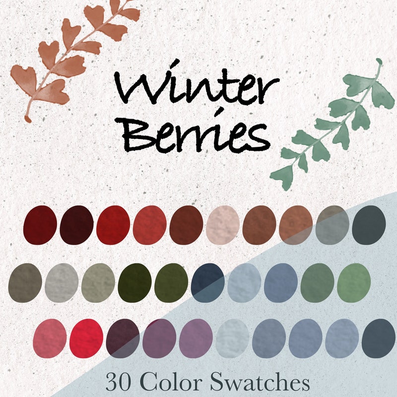 Winter Color Swatches - Etsy