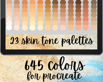 5 Realistic Skin Color Palettes for Procreate - Etsy