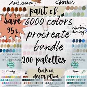Wild Flowers Procreate Swatches - 30 Spring and Summer Colors for ...