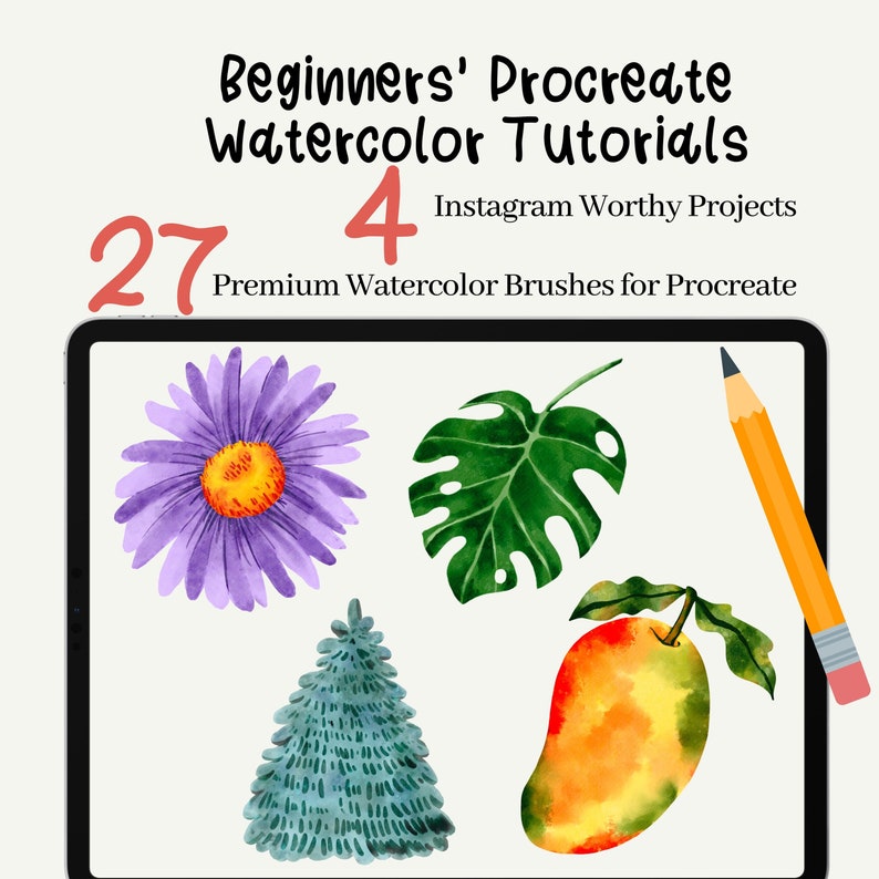 Beginners' Procreate Watercolor Class: Step by Step Guide - Etsy