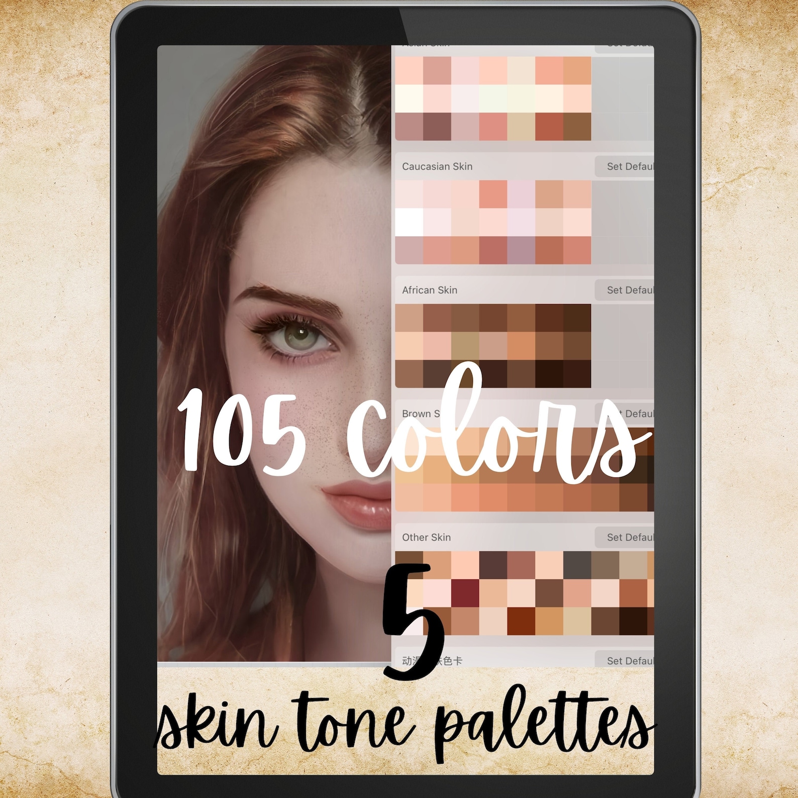 5 Skin Tone Color Palettes for Procreate 105 Procreate - Etsy