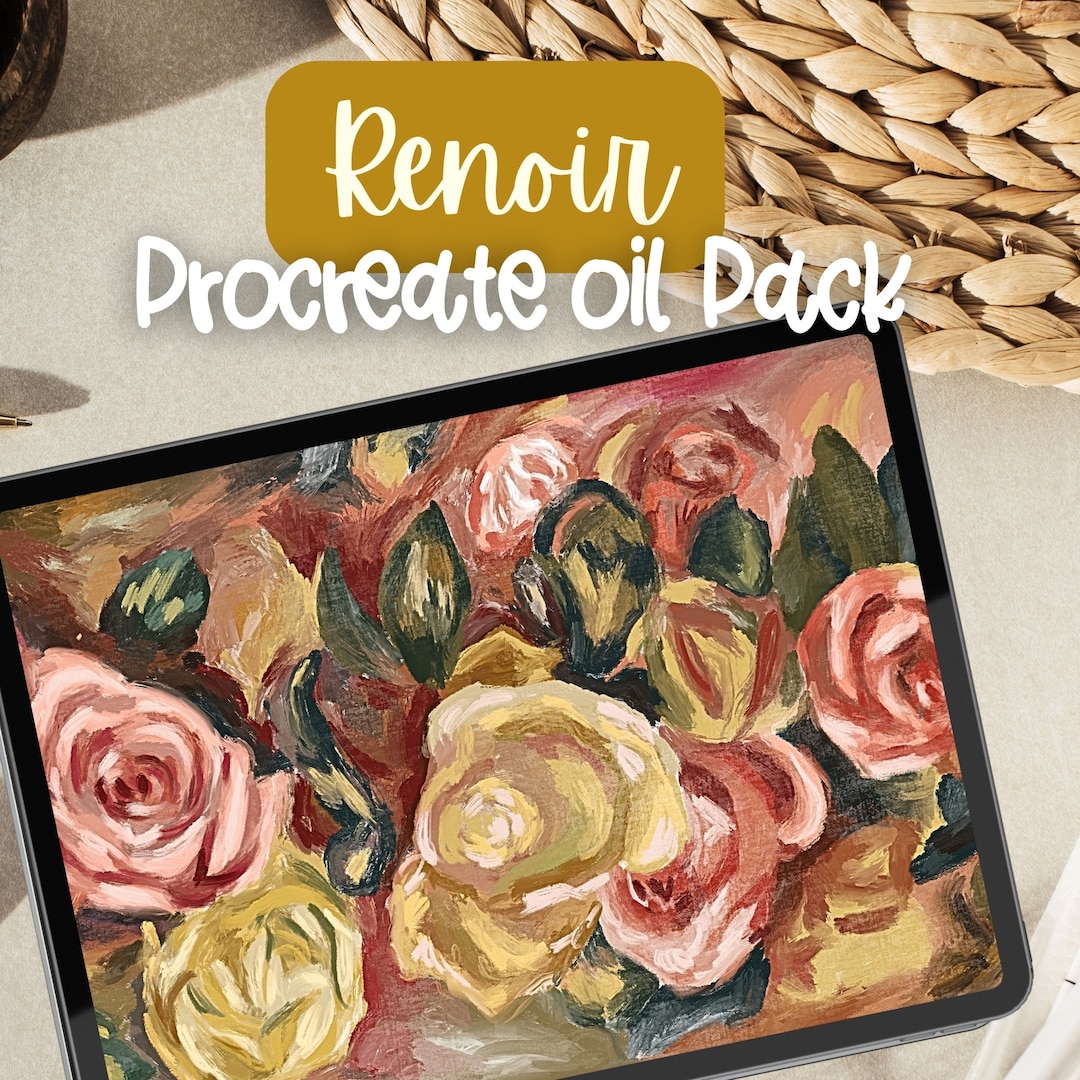 Renoir Oil Brush Bundle for Procreate. Realistic Oil Painting Procreate ...