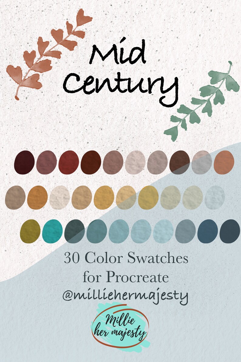 1920 Colors, 64 Procreate Color Palettes, Most Trendy Swatches in 2021 ...