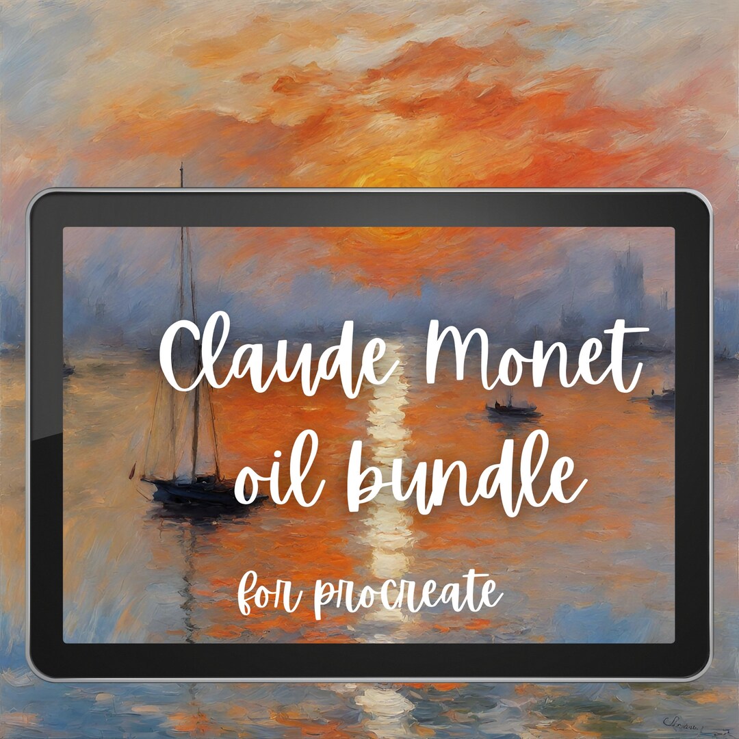 Claude Monet Oil Brushes Procreate Bundle. Realistic Oil Painting ...