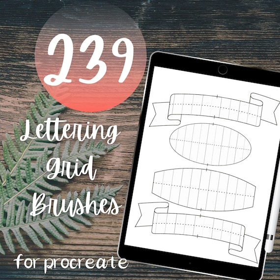 239 Lettering Grids Procreate Brushes. Includes Letter | Etsy