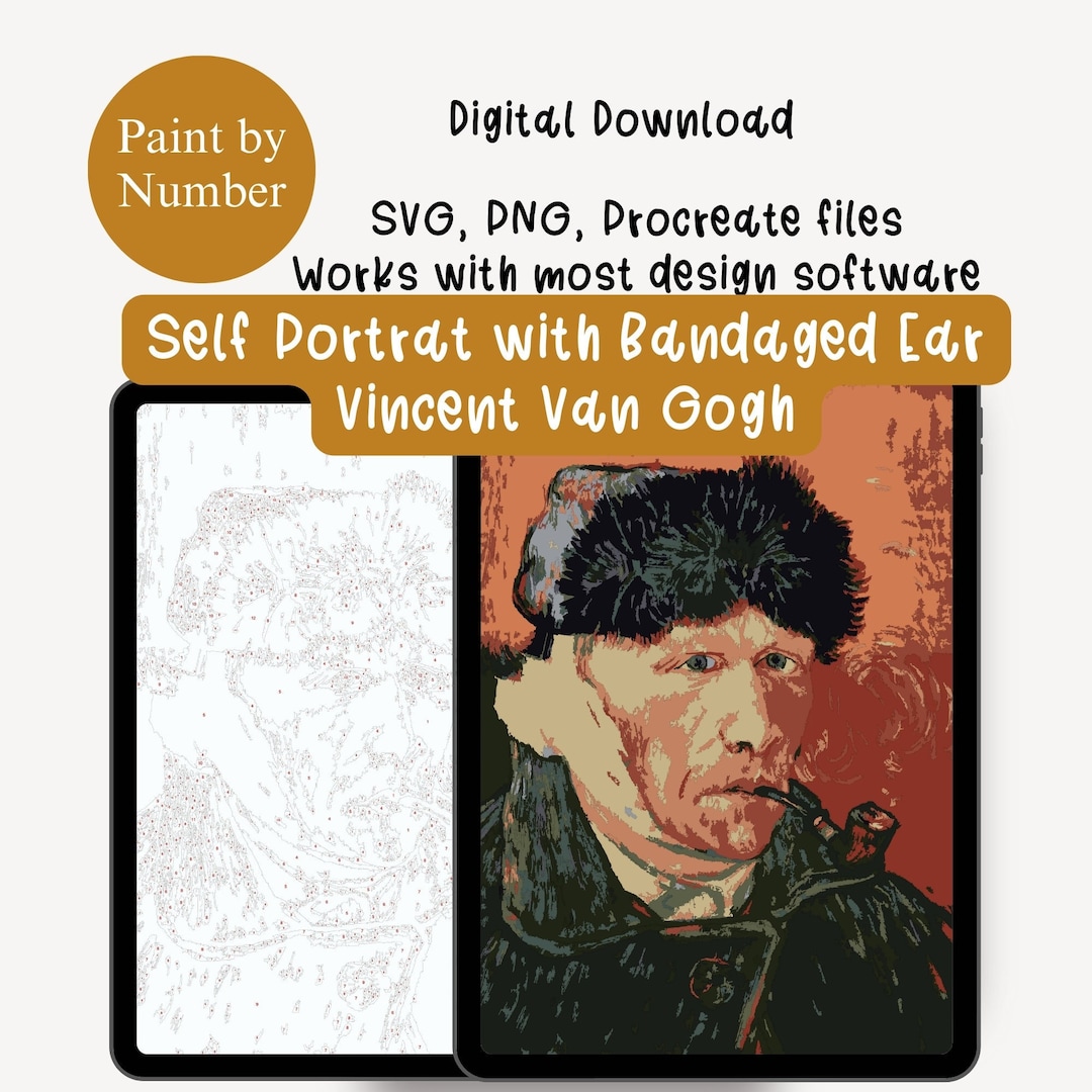 Paint by Numbers Self Portrait With Bandaged Ear Van Gogh World Famous ...