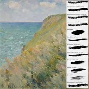 Claude Monet Oil Brushes Procreate Bundle. Realistic Oil Painting ...