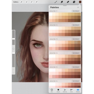 645 Skin Tone Procreate Swatches -23 Procreate Palettes - Asian ...