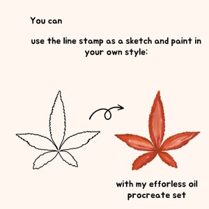 80 Botanist's Leaf Shape Procreate Stamps: Hand Drawn Line Art and ...