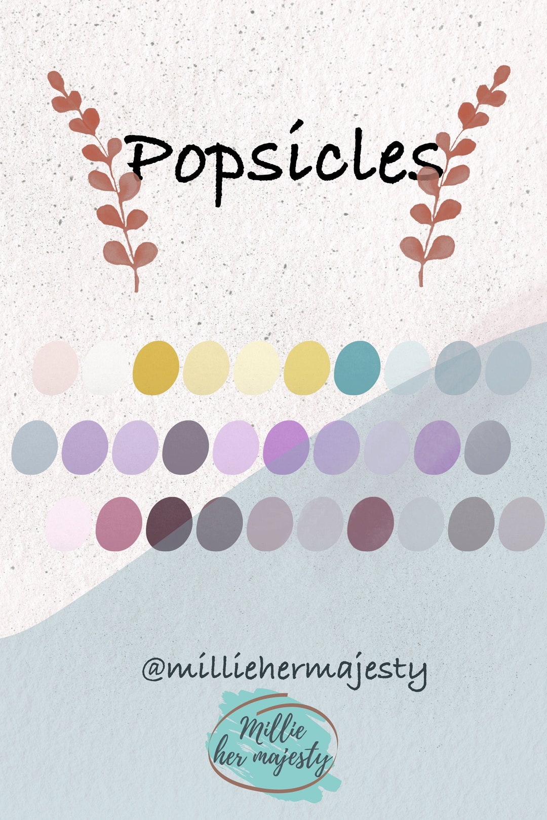 Popsicle Procreate Swatches - 30 Soft Pastel Creamy Delicious Ice Cream ...