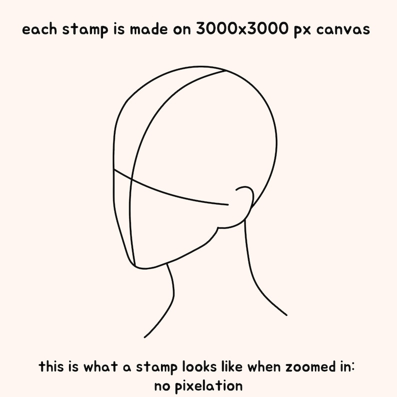 50 Effortless Face Procreate Stamps. Face Shapes Procreate Brushes Face ...