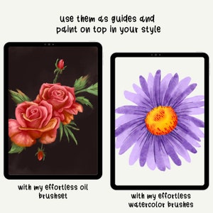 141 Procreate Stamps Build a Flower Toolkit Procreate Bundle: 30 Flower ...