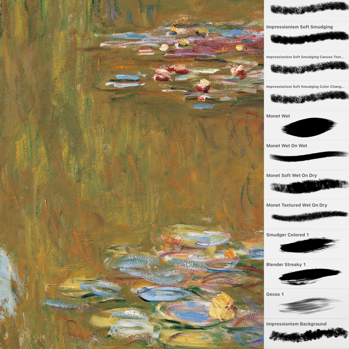 Claude Monet Oil Brushes Procreate Bundle. Realistic Oil | Etsy