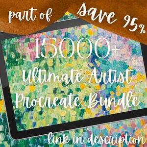 Claude Monet Oil Brushes Procreate Bundle. Realistic Oil Painting ...