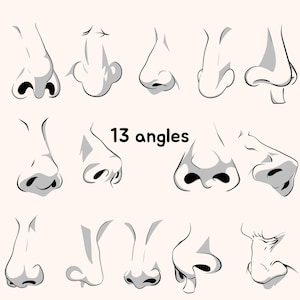 50 Effortless Nose Procreate Stamps. Noses for Men Women Children of ...