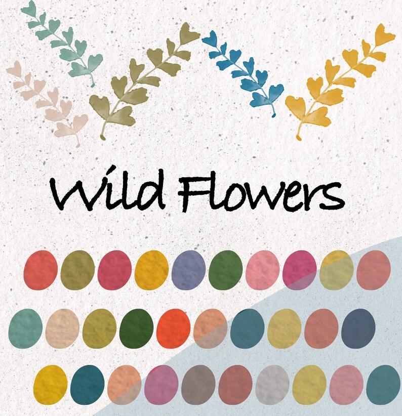 Wild Flowers Procreate Swatches 30 Spring and Summer Colors - Etsy
