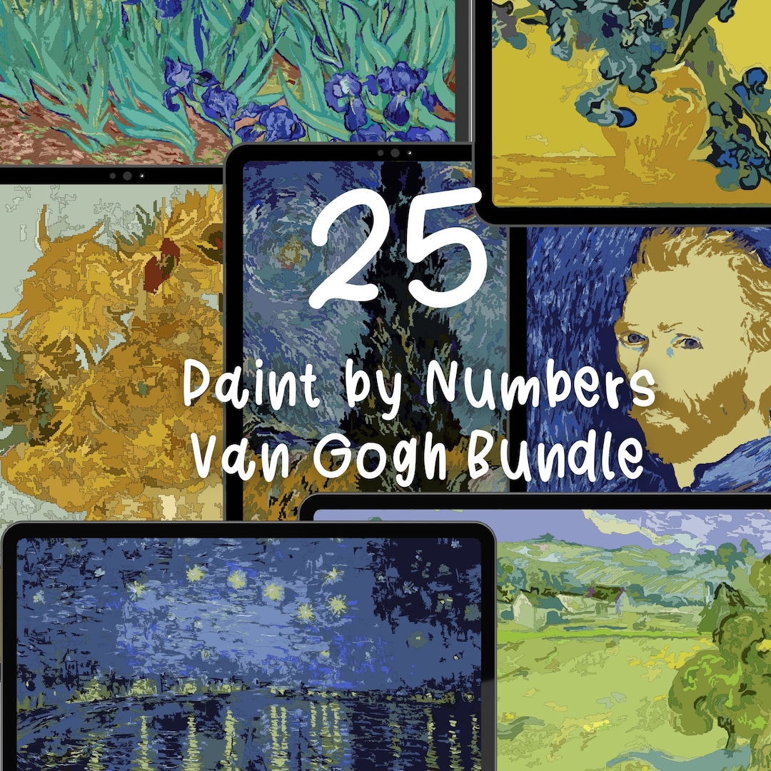 Paint by Numbers Van Gogh Bundle. World Famous Impressionism Oil ...