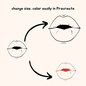 50 Effortless Mouths Procreate Stamps. Procreate Lips for Man Women ...