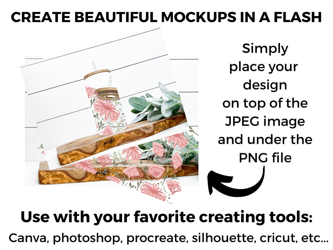 Libby Glass Mockup | 3 Bubble Tea Cup Mock-up | Sublimation JPEG and ...