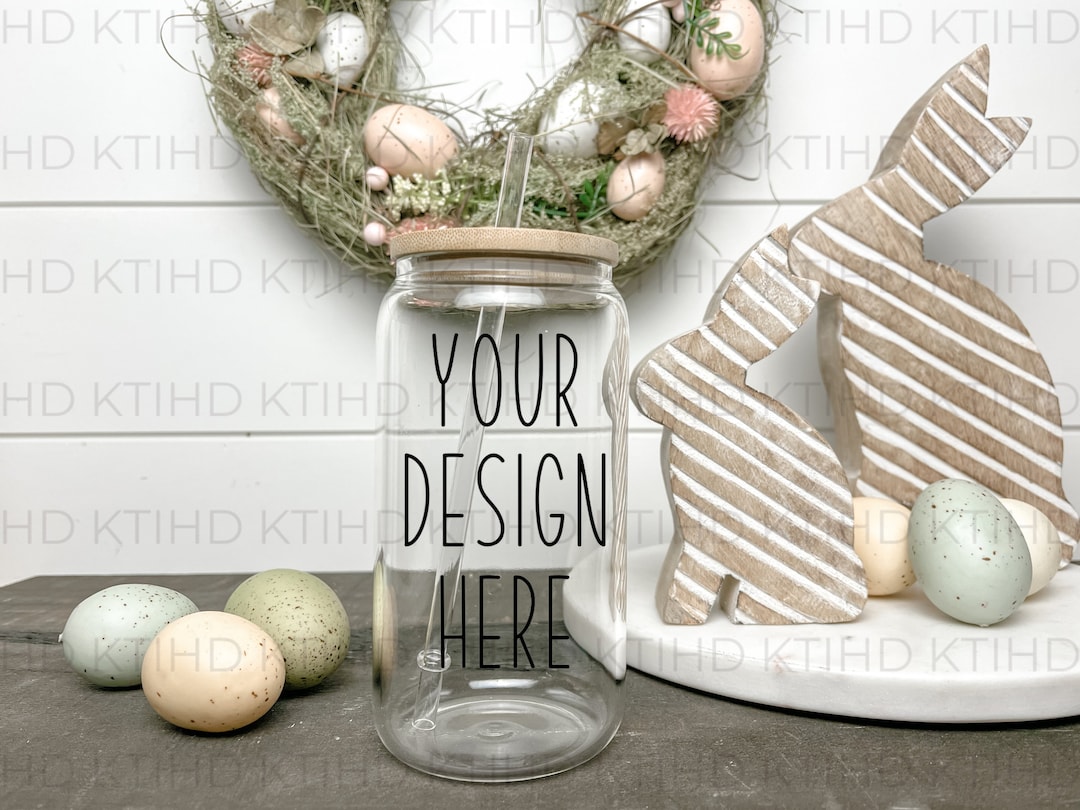 Libby Beer Glass Mockup 16oz | Bubble Tea Cup Mock-up | Sublimation ...