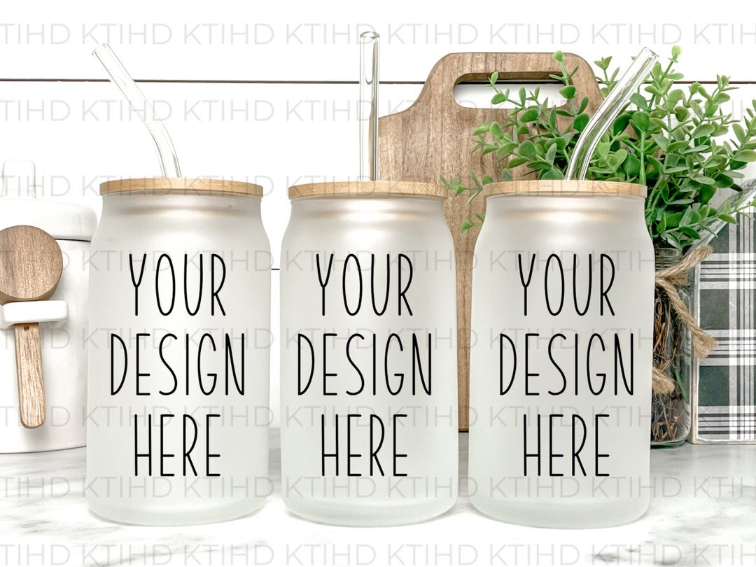 Frosted Libby Mockup | 3 Bubble Kitchen Tea Cup Mock-up | Sublimation ...