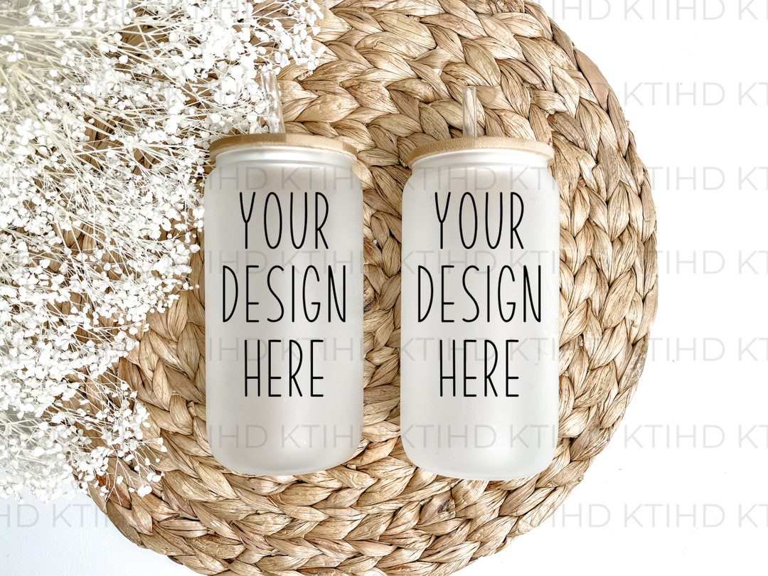 Frosted Libby Beer Glass Mockup | 16 Oz Beer Cup Mock-up | Sublimation ...