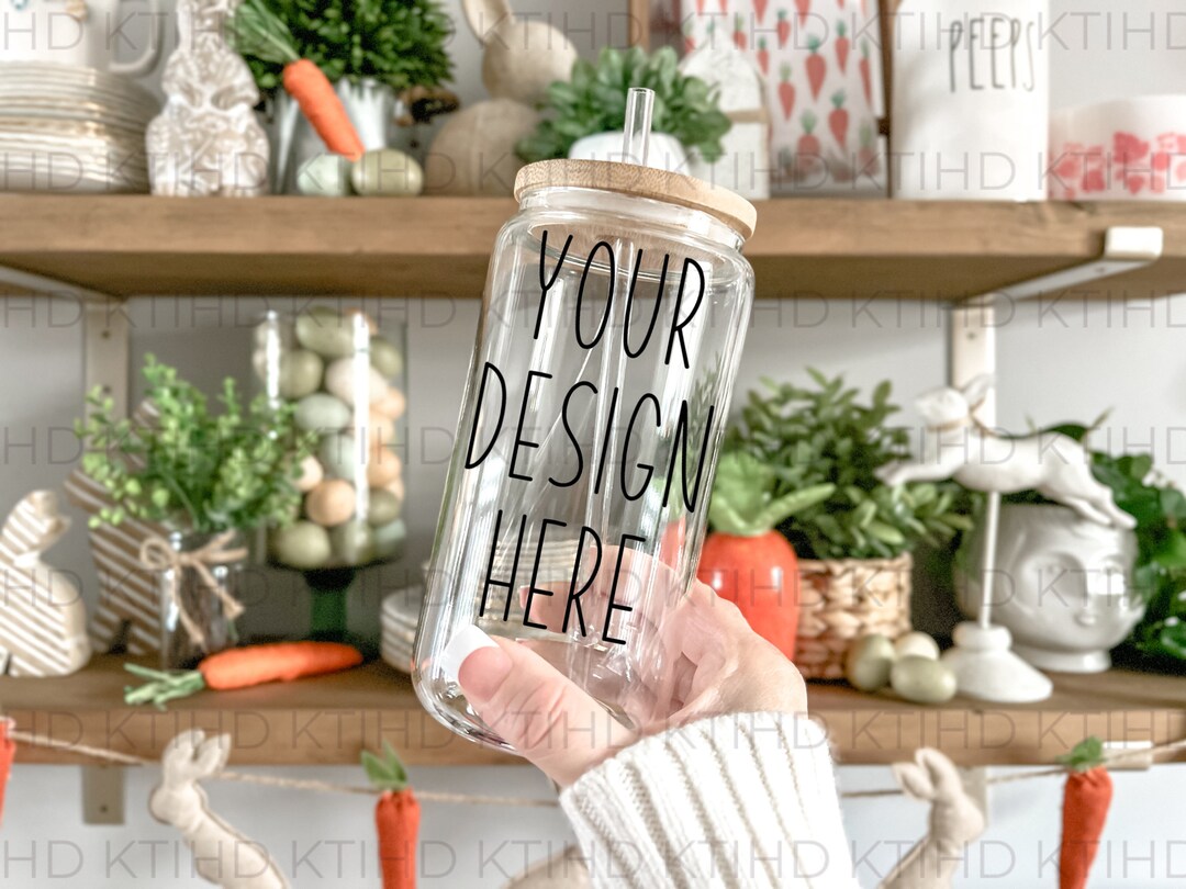 Libby Beer Glass Mockup | Bubble Tea Cup Mock-up | Sublimation JPEG and ...