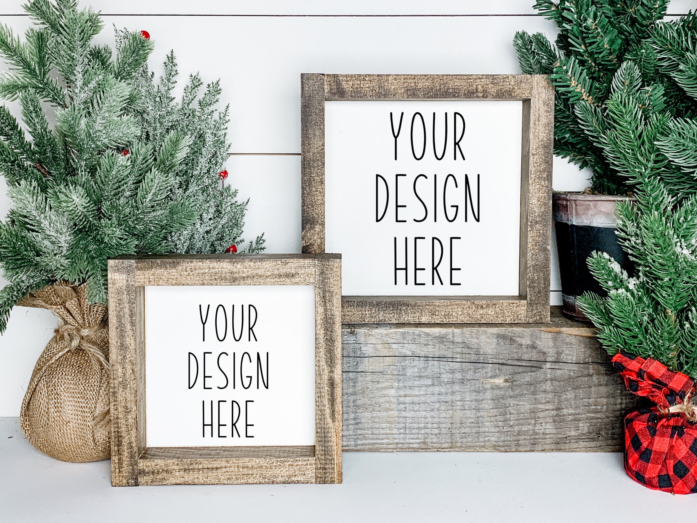Square Sign Mockup 12x12 Inch and 8x8 Inch Crafter Sign - Etsy