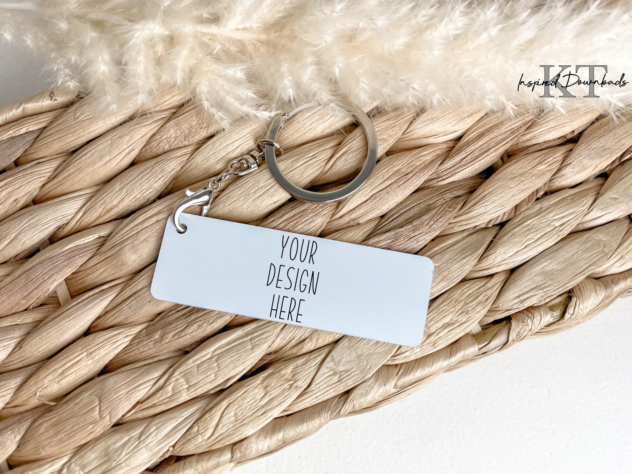 Sublimation Keychain Mockup JPEG and PNG Skinny Rectangle | Etsy