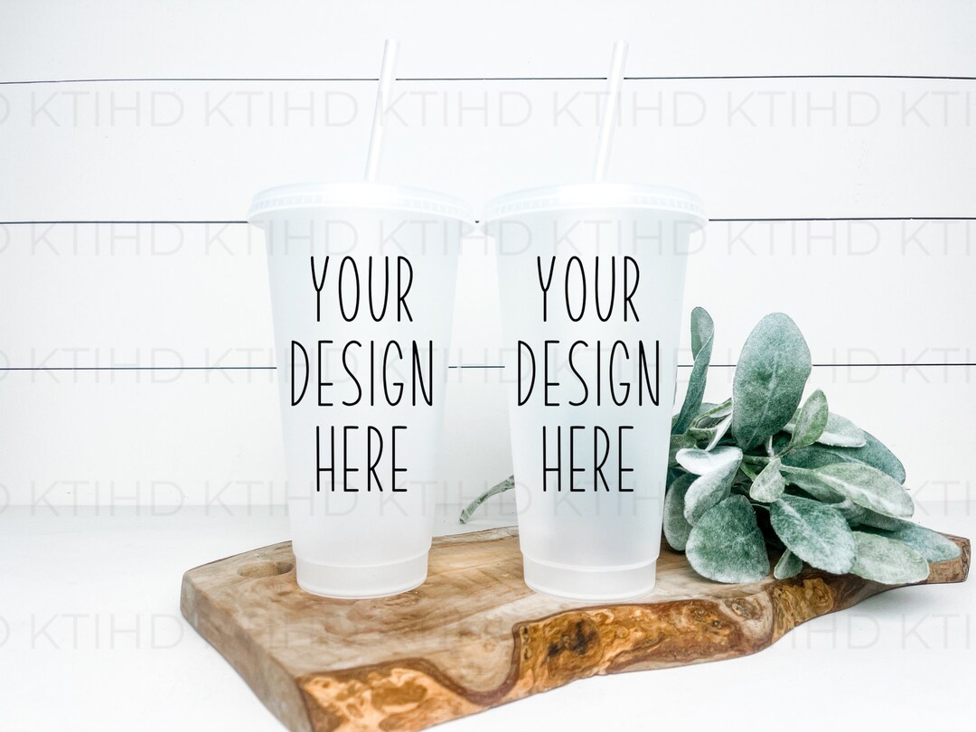 Cold Cup Mockup | 24 Oz Venti Frosted No Logo Mock-up | JPEG and PNG ...